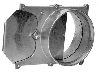 Made in USA 8" ID Galvanized Duct Blast Gate 11.12" Long, 24 Gage 17008 ...