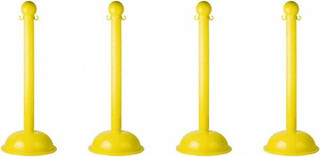 PRO-SAFE 4 Qty 1 Pack 41" Yellow Warning Post Plastic Post STN-POL-YLW ...
