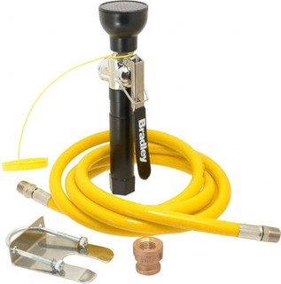 Bradley Plumbed Drench Hoses, Mount: Wall, Style: Single Spray Head ...