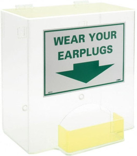 NMC Hinged Top Box/Tray Style Earplug Dispenser Tabletop or Wall Mount ...