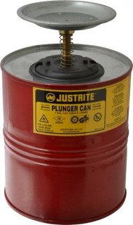 Justrite 4 Quart Capacity, 10-1/2 Inch High x 7-1/4 Inch Diameter ...