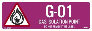NMC Pack of 10 Energy Isolation Labels Legend: G - 01 THRU G - 10 DO ...