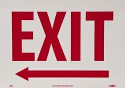 NMC Exit, Pressure Sensitive Vinyl Exit Sign 14" Wide x 10" High MELPB ...