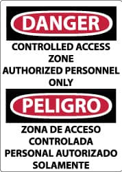 NMC "Danger - Controlled Access Zone - Authorized Personnel Only", 14 ...