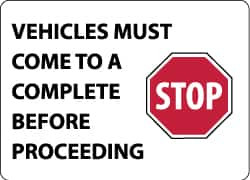 AccuformNMC "Vehicles Must Come to a Complete Stop Before Proceeding ...