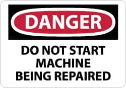 AccuformNMC "Danger - Do Not Start Machine - Being Repaired", 10" Long ...