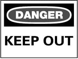 NMC "Danger - Keep Out", 14" Long x 20" Wide, Rigid Plastic Safety Sign ...