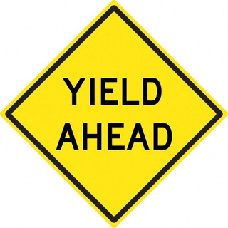 AccuformNMC "Yield Ahead," 24" Wide x 24" High Aluminum Stop & Yield ...