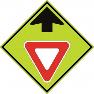 AccuformNMC Up Arrow, Yield Symbol, 30" Wide x 30" High Aluminum Stop ...