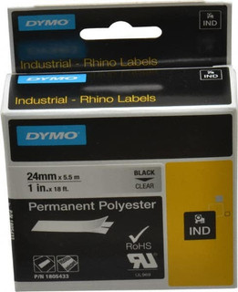 DYMO 1" x 18 ft. Clear Polyester Label Printer Cartridge For RHINO 6000 ...