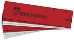 Gravotech 8 Inch Long x 2 Inch High, Plastic Engraving Stock Red and ...