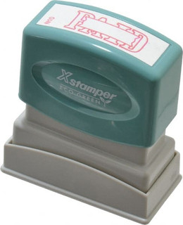 Value Collection Paid, Red Pre-Inked Stamp 1/2 Inch Wide x 1-5/8 Inch ...