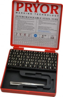 Pryor 112 Piece, 1/16 Inch Character, Steel Type Set 18 Character ...