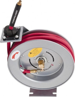 PRO-SOURCE 35 ft. Spring Retractable Hose Reel 300 psi, Hose Included ...