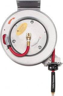 PRO-SOURCE 25 ft. Spring Retractable Hose Reel 300 psi, Hose Included ...
