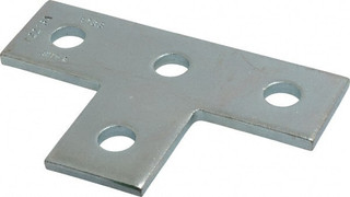 Cooper B-Line Zinc Plated Carbon Steel Flat Tee Strut Fitting 1/2" Bolt ...