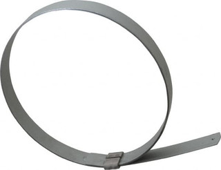 Made in USA 6" ID, Galvanized Steel Preformed J-Type Clamp 3/4" Wide x ...