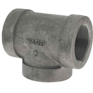 Value Collection Size 2", Class 300, Malleable Iron Black Pipe Tee 300 ...