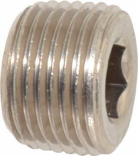 Value Collection 3/8" Brass Pipe Countersunk Plug MNPT Ends, 125 psi ...