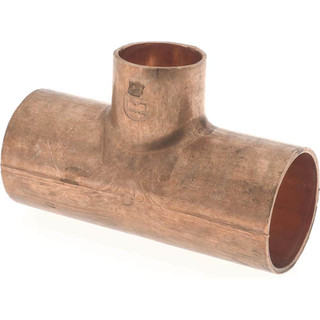 Mueller Industries 3/4 x 3/4 x 1/2" Wrot Copper Pipe Tee C x C x C ...