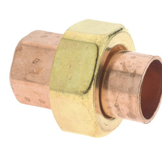 Mueller Industries 1/2" Wrot Copper Pipe Union C x C, Solder Joint W ...