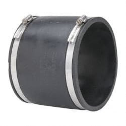 Fernco 6" PVC Flexible Pipe Coupling with Clamp 6" Long, Pipe x Pipe ...
