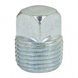 Made in USA 1/2" Galvanized Malleable Iron Pipe Square Plug Threaded ...