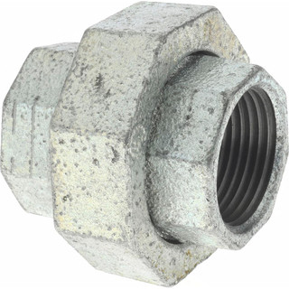 Made in USA 1" Galvanized Malleable Iron Pipe Union Threaded Ends, 300 ...
