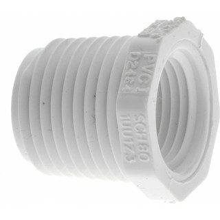 Value Collection 1/2 x 3/8" PVC Plastic Pipe Bushing Schedule 40, MIPT ...