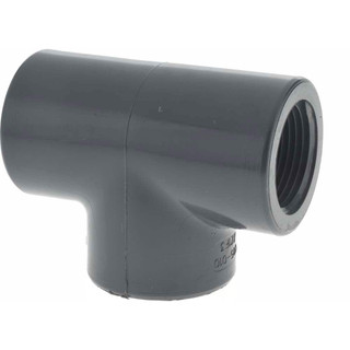 Value Collection 1" PVC Plastic Pipe Tee Schedule 80, FIPT x FIPT x ...