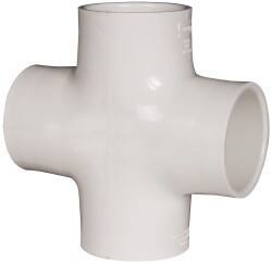 Value Collection 2-1/2" PVC Plastic Pipe Cross Schedule 40, All Slip ...