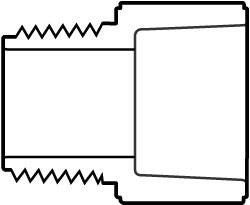 Value Collection 8" PVC Plastic Pipe Male Adapter Schedule 40, MIPT x ...