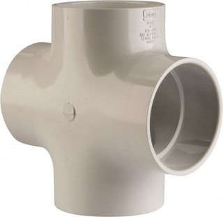 Value Collection 4" PVC Plastic Pipe Cross Schedule 40, All Slip End ...