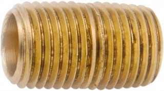 Anderson Metals 3/4" Long, 1/8" Pipe Threaded Brass Pipe Nipple NPT ...