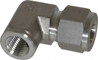 Ham-Let 1/2" Tube OD x 1/4 FPT Stainless Steel Compression Tube Female ...