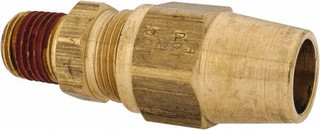 Parker Hannifin 1/2" Tube OD x 1/4-18 NPTF Brass Compression Tube Male ...