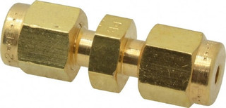 Parker Hannifin 1/8" Tube OD Brass Compression Tube Union Comp x Comp ...
