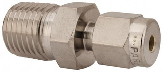 Parker Hannifin 1/8" Tube OD x 1/4-18 NPT Stainless Steel Compression ...