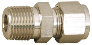 Parker Hannifin 1/4" Tube OD x 1/2-14 NPT Stainless Steel Compression ...