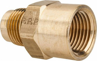 Parker Hannifin 1/2" Tube OD x 1/2-14 NPTF 45° Brass Flared Tube Female ...