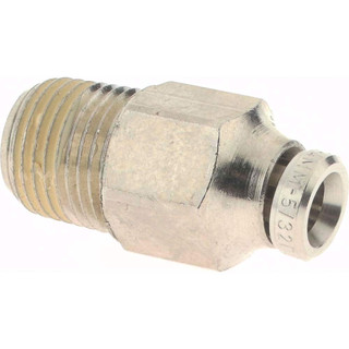 Norgren 5/32" Tube OD, 1/8 NPTF Nickel Plated Brass Push-to-Connect ...