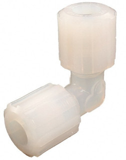 Parker Hannifin 1/4" Tube OD, PFA PTFE Plastic Compression Tube Union ...