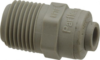 Parker Hannifin 1/4" Outside Diam, 3/8 NPTF, Acetal Push-to-Connect ...