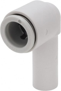 SMC Pneumatics 8mm OD, Brass/Polybutylene Push-to-Connect Plug-In Elbow ...