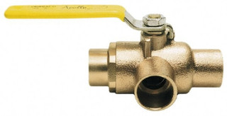 Apollo Valves 1" Pipe, Standard Port, Bronze Standard Ball Valve Three ...