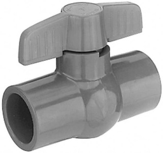 Legend Valve 1-1/4" Pipe, Full Port, PVC Miniature Ball Valve Inline ...
