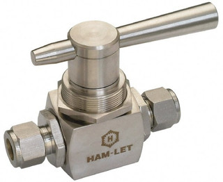 Ham-Let 3/8" Pipe, Stainless Steel, Three Way, Instrumentation Ball ...