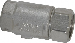 Apollo Valves Conbraco 1/2" Stainless Steel Check Valve Inline, FNPT x ...