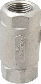 Apollo Valves Conbraco 3/4" Stainless Steel Check Valve Inline, FNPT x ...