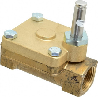 Parker Hannifin 1" Port Brass Two-Way Piloted Diaphragm Solenoid Valve ...